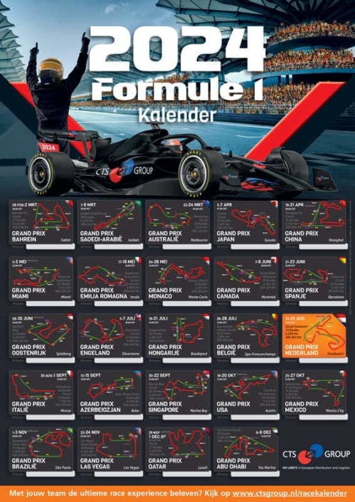 Formule 1 Kalender Posters | Custom F1 Posters-PDF Downloads